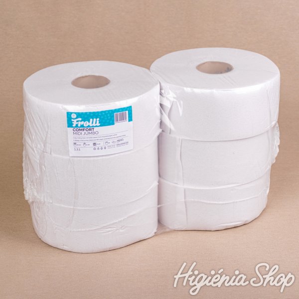 WC Papír Frolli Comfort Midi Jumbo - 2 rétegű - 6 tekercs | Frolli